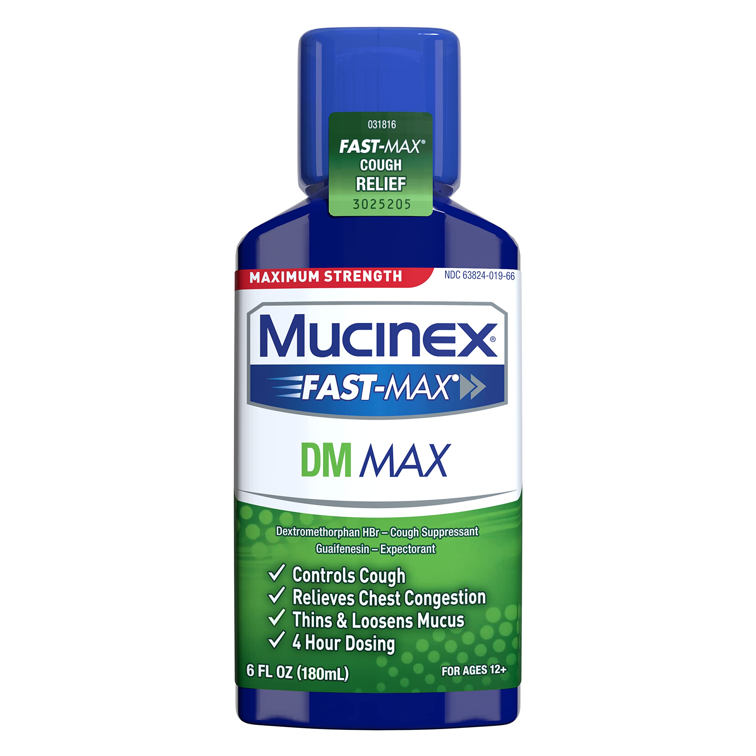 Mucinex Fast-Max DM Max Liquid, 6 fl. oz. Exp 6/2024 Damaged Label ...
