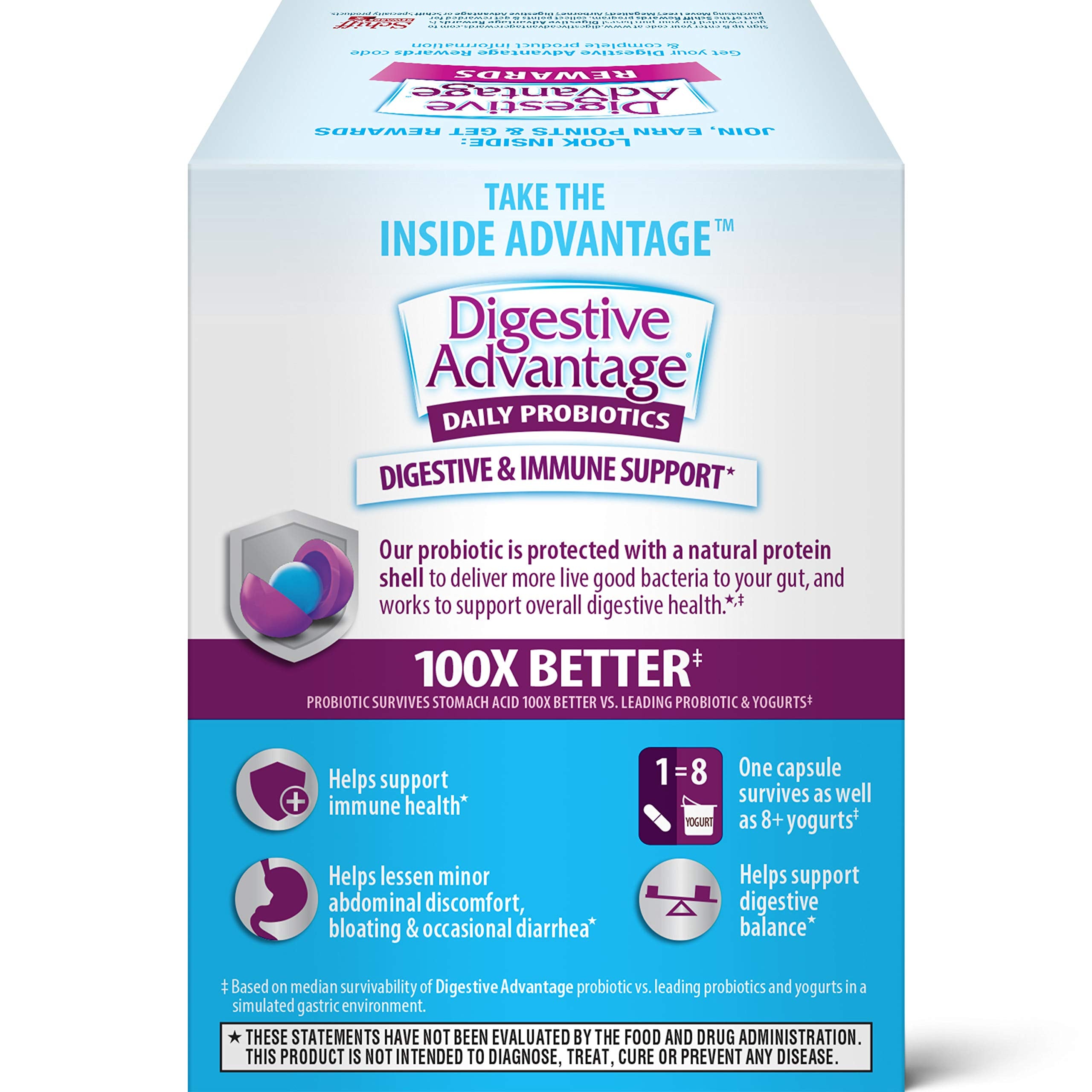 Daily Probiotic Capsule - Digestive Advantage 50 ct EXP 1/2023 NO BOX ...